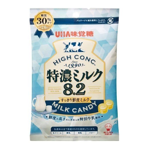 Kẹo UHA Mikakuto Tokuno Milk 8.2 Sữa Tươi 75G-Hàng Nhật Bản Thực Phẩm